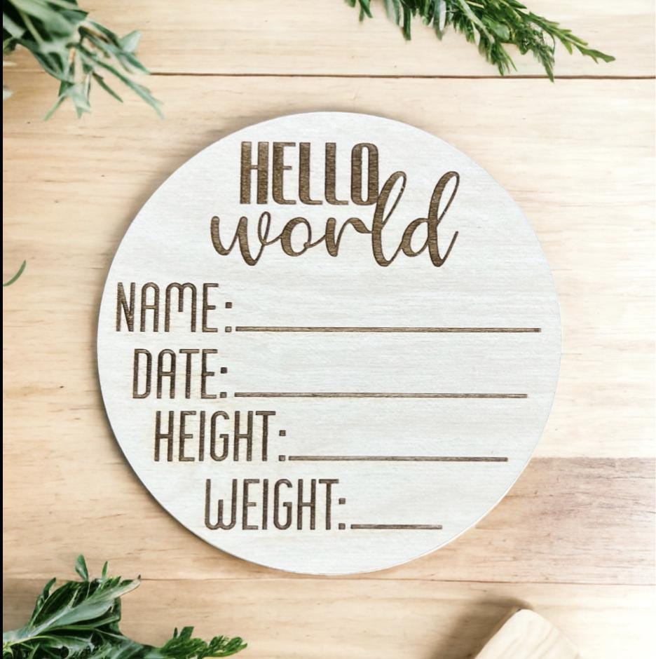 Baby Announcement Sign With Birth Stats Sign for Newborn Baby Name ...