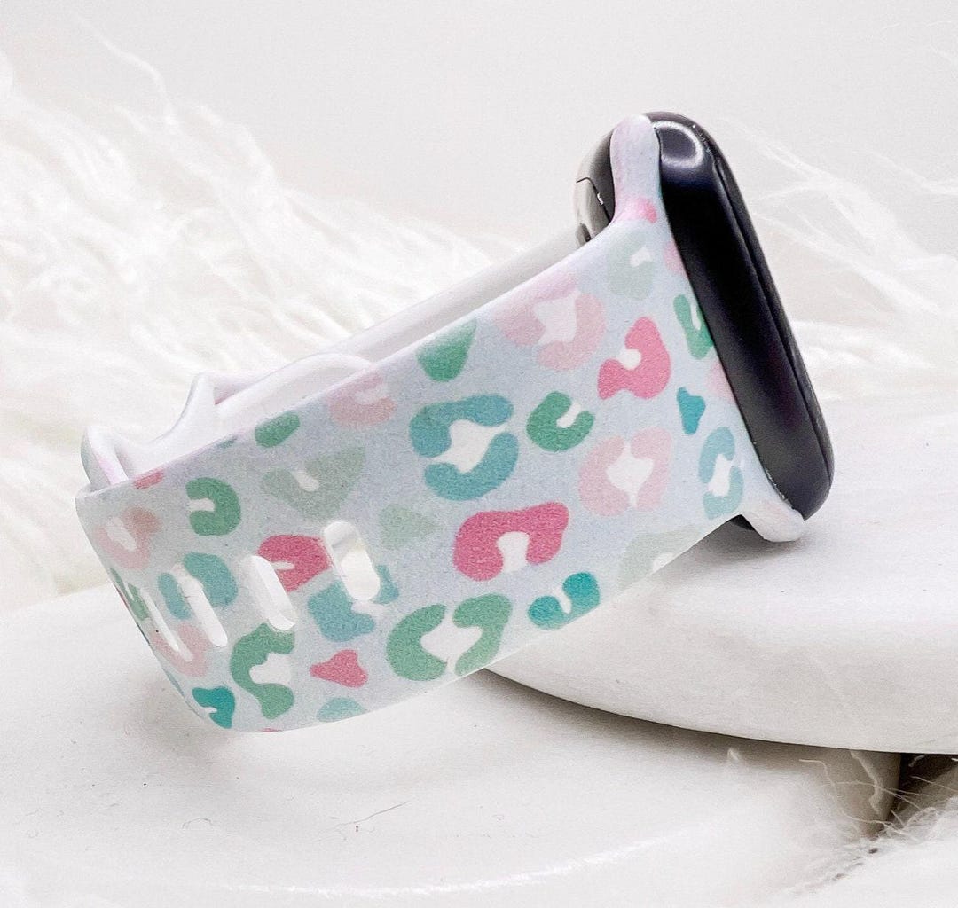 Pastel Leopard Watch Band Compatible With Apple Watch Fitbit Samsung - Etsy