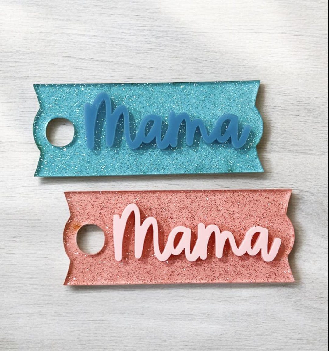 Cute Glitter Acrylic Cup Toppers - Etsy