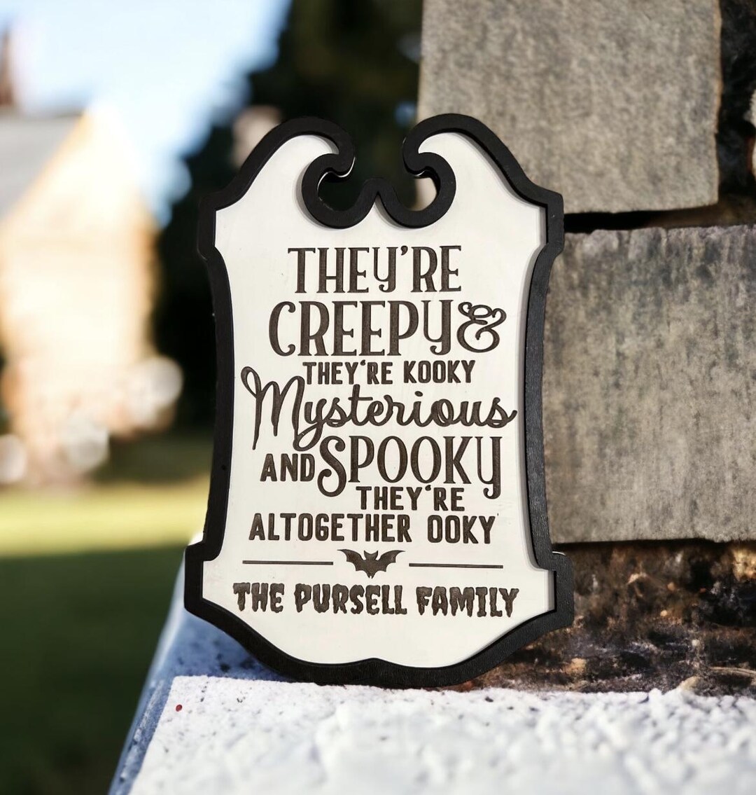 Custom Addams Family Sign - Etsy