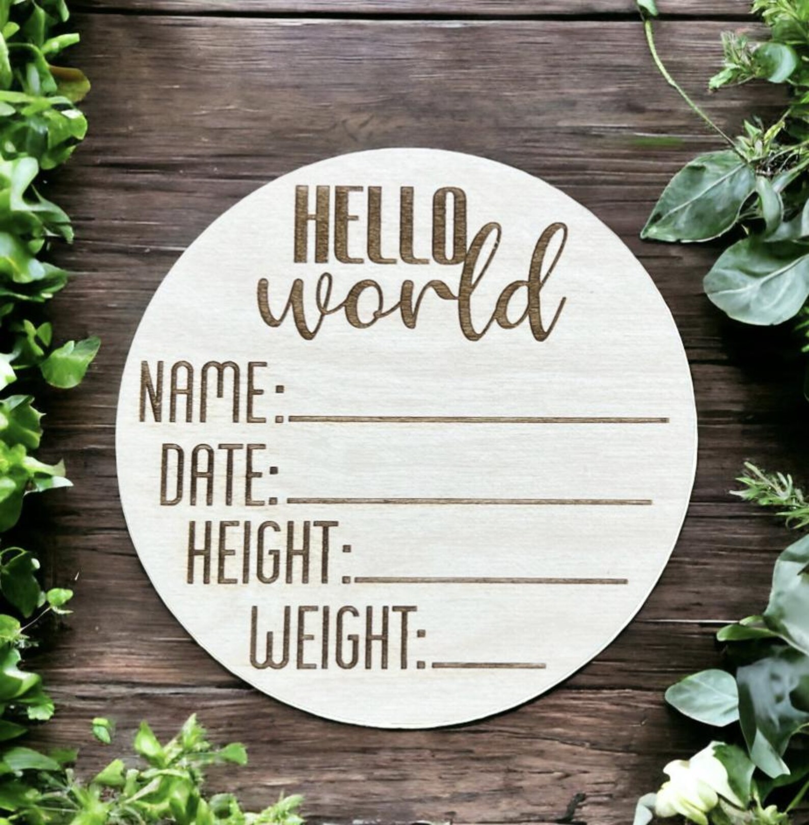Baby Announcement Sign With Birth Stats Sign for Newborn Baby Name ...