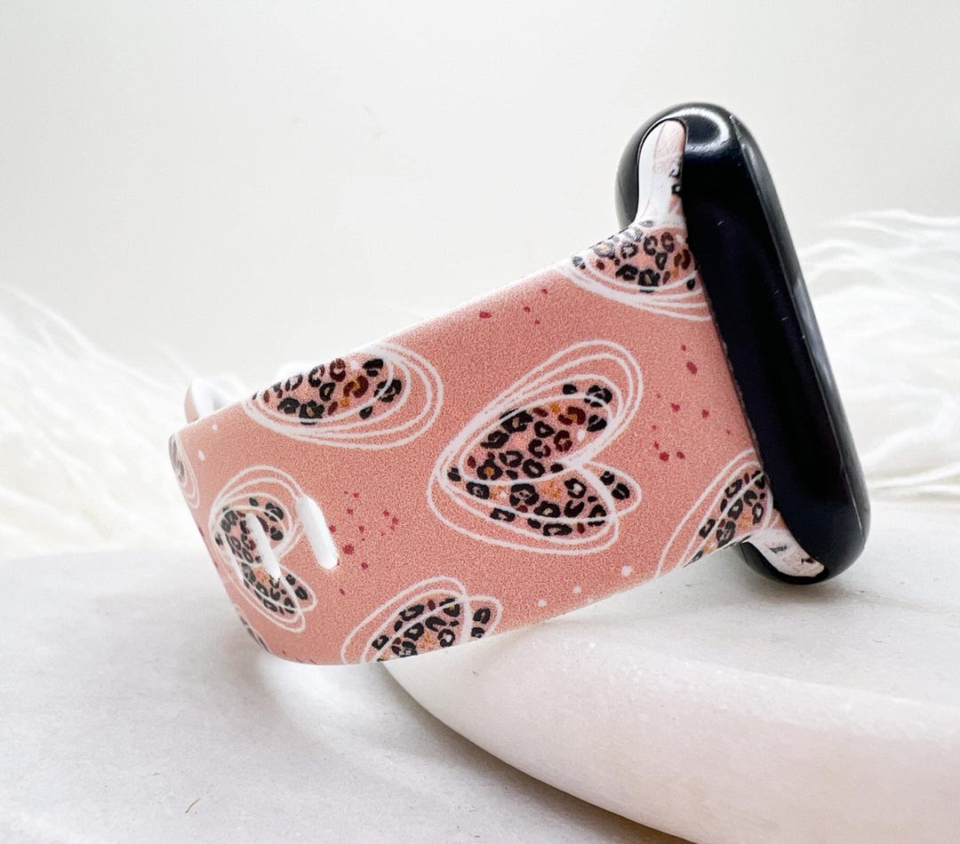 Leopard Hearts Watch Band Compatible With Apple Watch Fitbit Samsung - Etsy