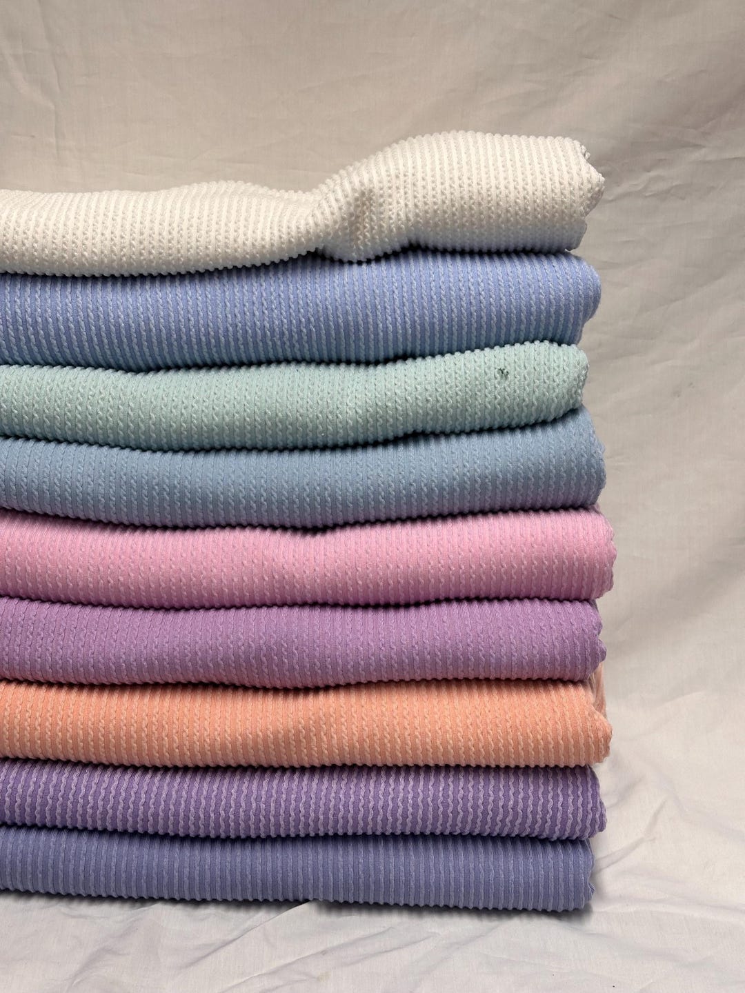 NEW COLORS! Texture Street Rib Wave Knit Spandex Fabric by the Yard ...