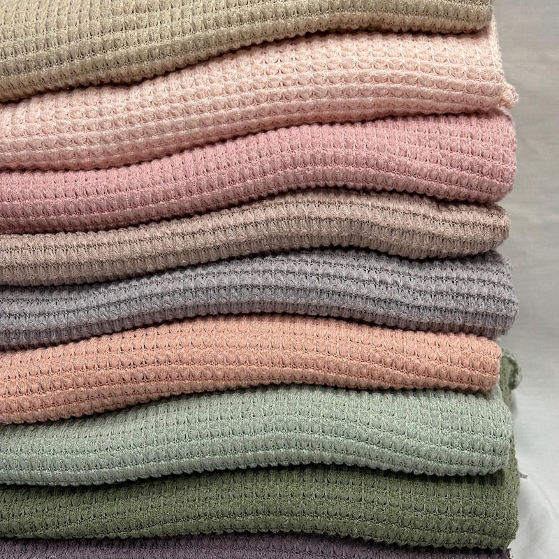 Waffle Knit Fabric by the Yard - Etsy