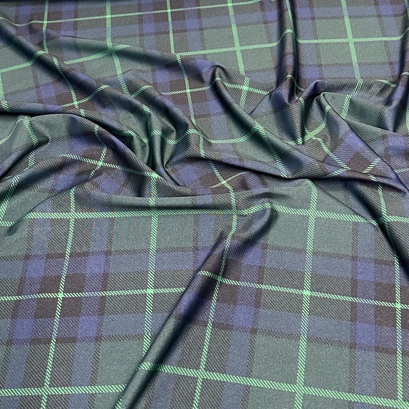 Stretch Plaid Fabric - Etsy