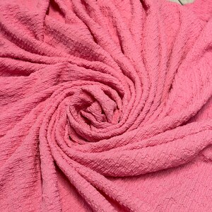 NEW COLORS Jacquard Crepe Texture Knit Spandex Fabric by the Yard ...