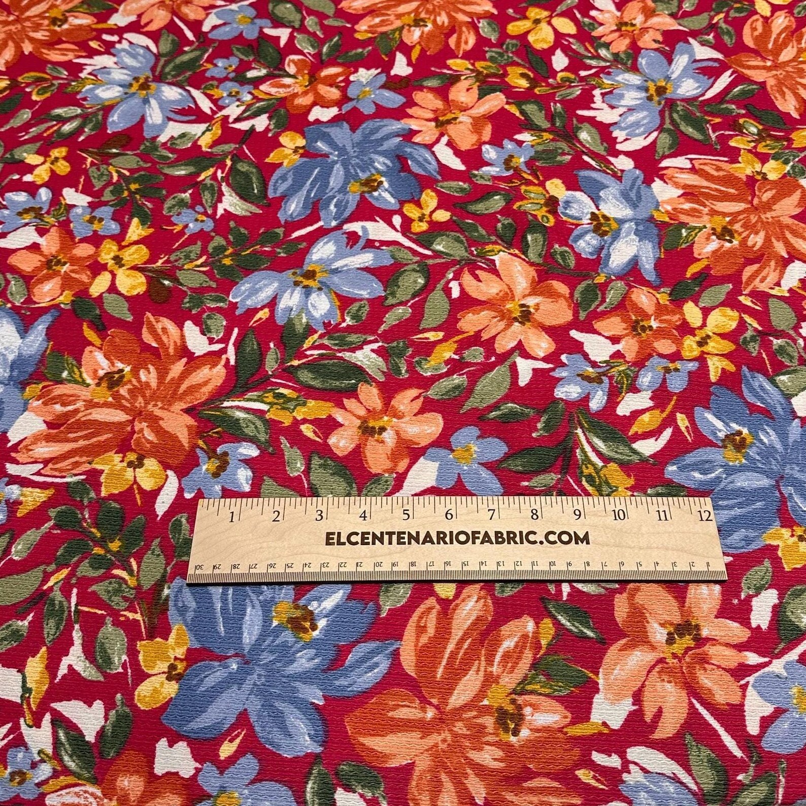 Floral Jacquard Texture Knit Spandex Flower Tropical Fabric by the Yard ...