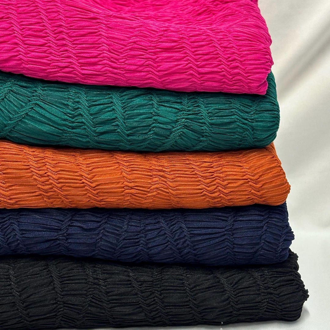 Jacquard Texture Knit Spandex Fabric by the Yard Bubble Knit Spandex ...