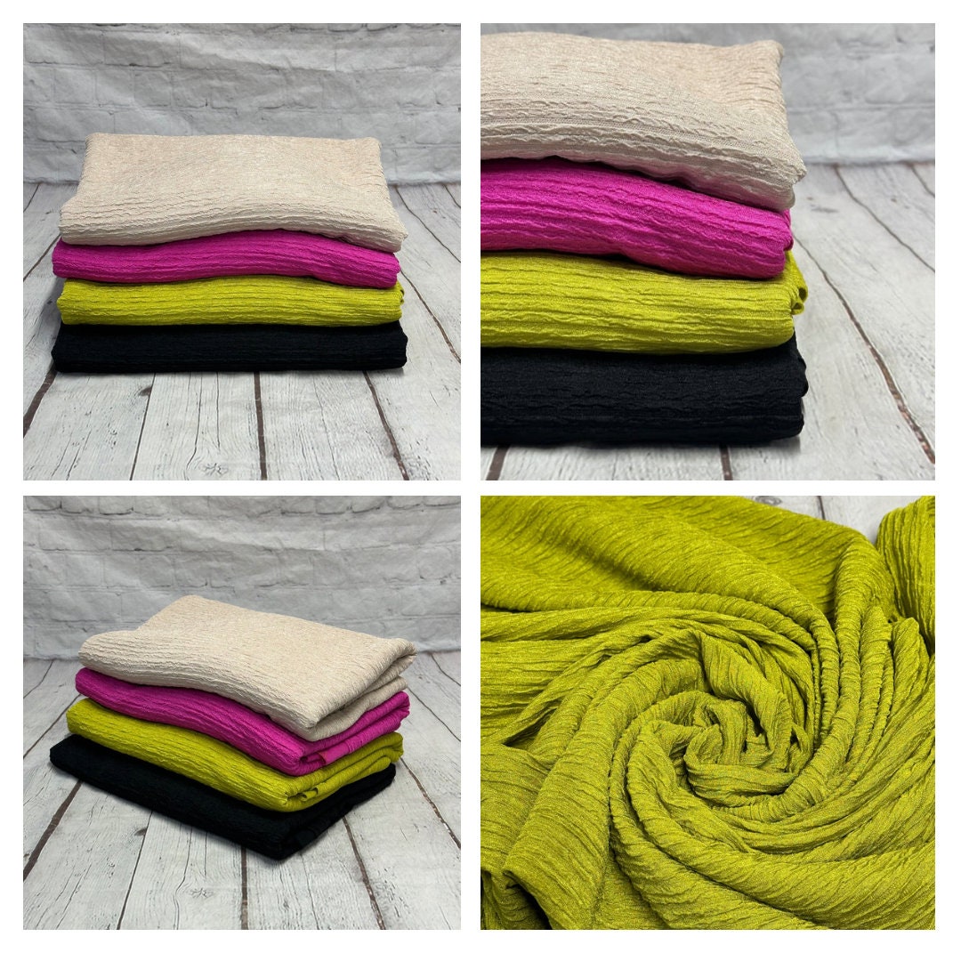 NEW COLORS Jacquard Texture Knit Spandex Fabric by the Yard Bubble Knit ...