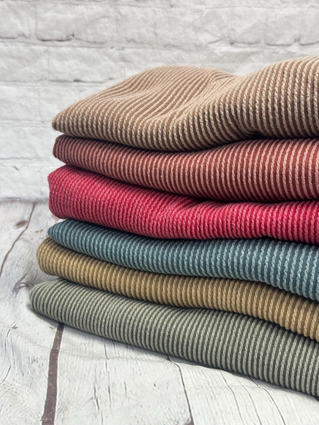 NEW COLORS! Texture Street Rib Wave Knit Spandex Fabric by the Yard ...