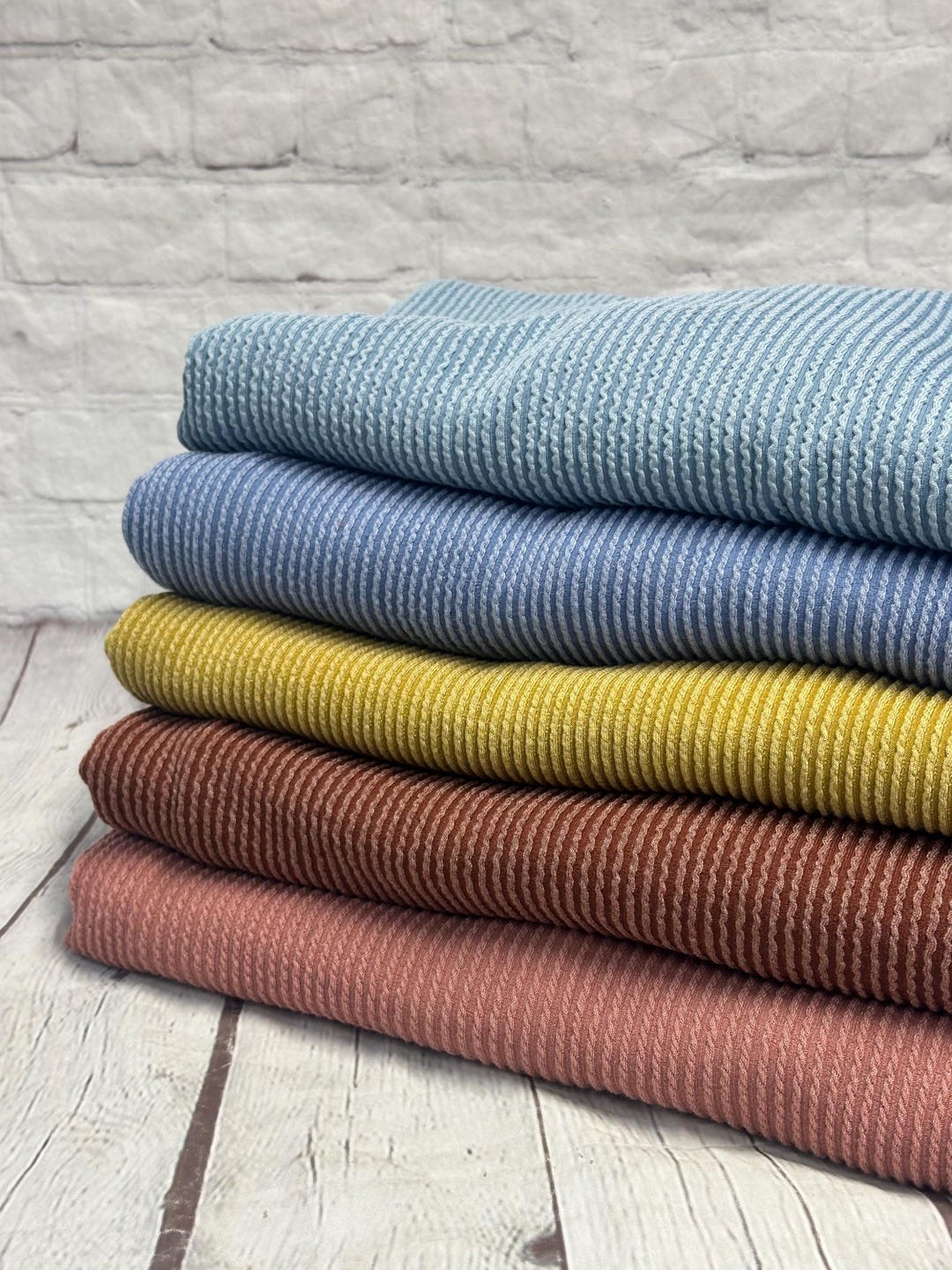 NEW COLORS! Texture Street Rib Wave Knit Spandex Fabric by the Yard ...