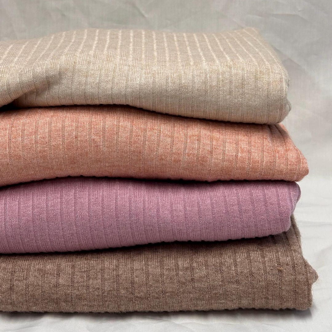 Cashmere 5x1 Rib Knit Feel Premium Sweater Knit Fabric by the Yard ...