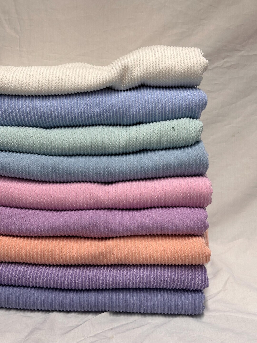 NEW COLORS! Texture Street Rib Wave Knit Spandex Fabric by the Yard ...