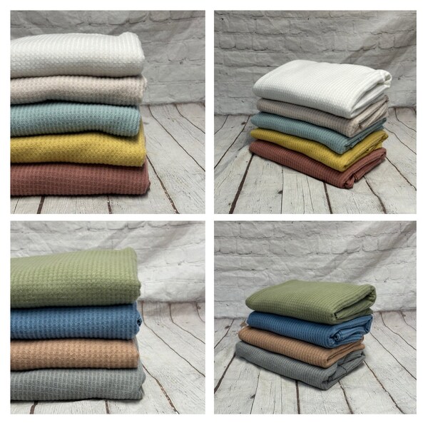 Organic Waffle Knit Fabric - Etsy