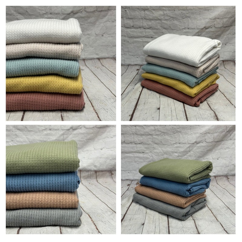 Organic Waffle Knit Fabric - Etsy