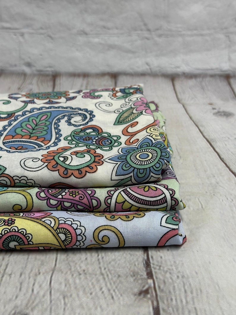 Rayon Challis Woven Print Fabric by the Yard Dusty Vinatge Paisley ...