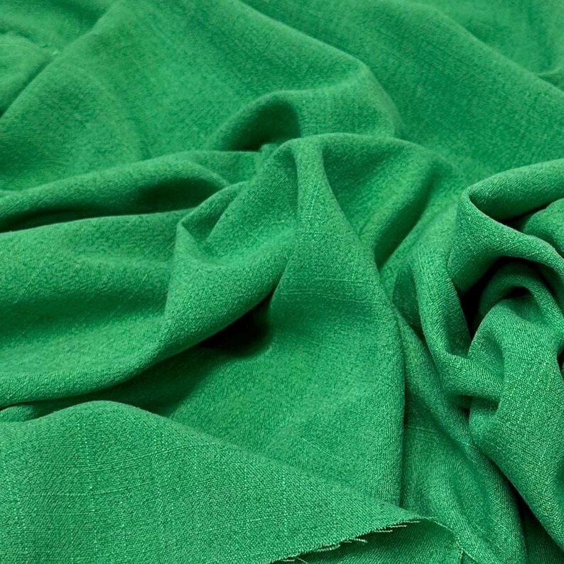 Rayon Linen Blend Soft Woven Fabric by the Yard 240 GSM Bright Colors ...