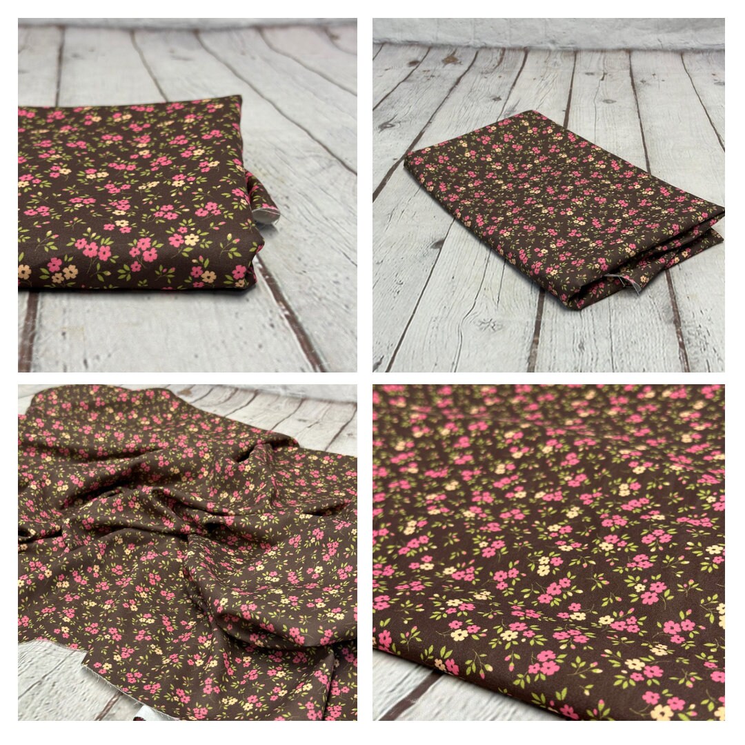 Airflow Woven Print Fabric by the Yard Brown Small Multi Color Summer ...