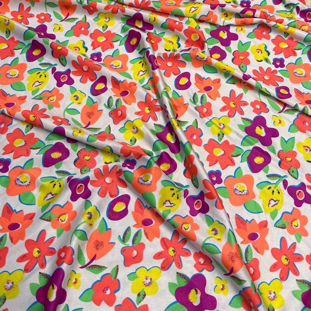 4 Way Stretch Print Nylon Spandex Fabric by the Yard Tricot Swim Wear ...