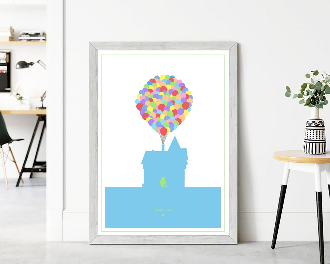Up Poster, Disney Pixar Print, Minimal Movie Poster, Children's Wall ...