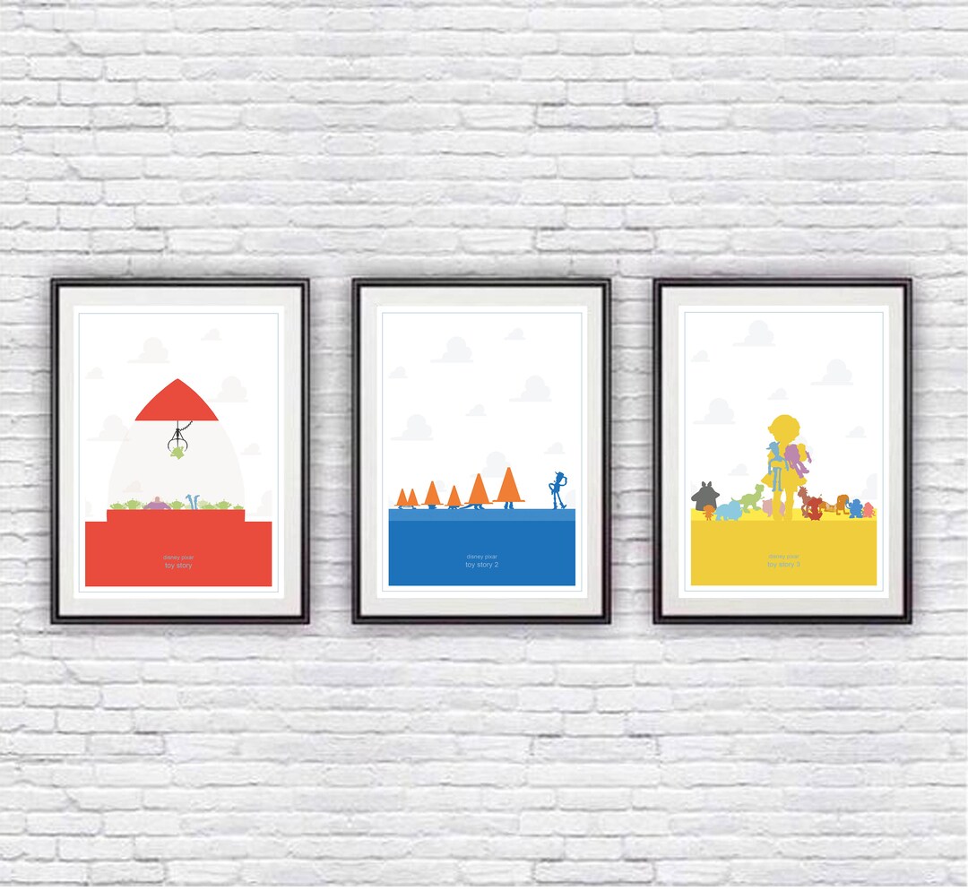 Toy Story Poster Collection Pop Culture Print Minimal Home - Etsy