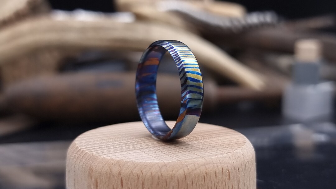 Don Pattern Timascus Damascus Ring - Etsy