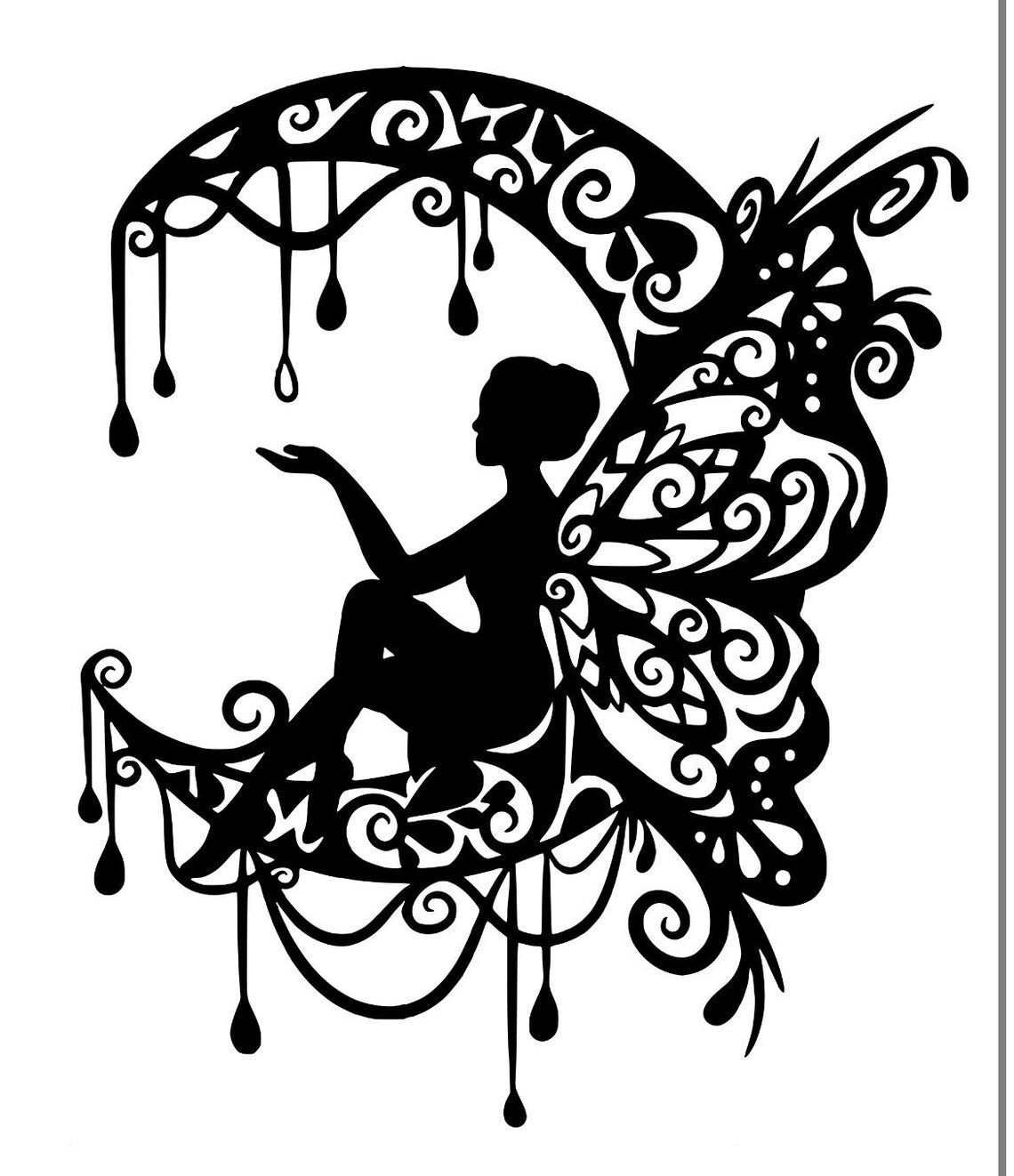 Fairy Moon Decal - Etsy