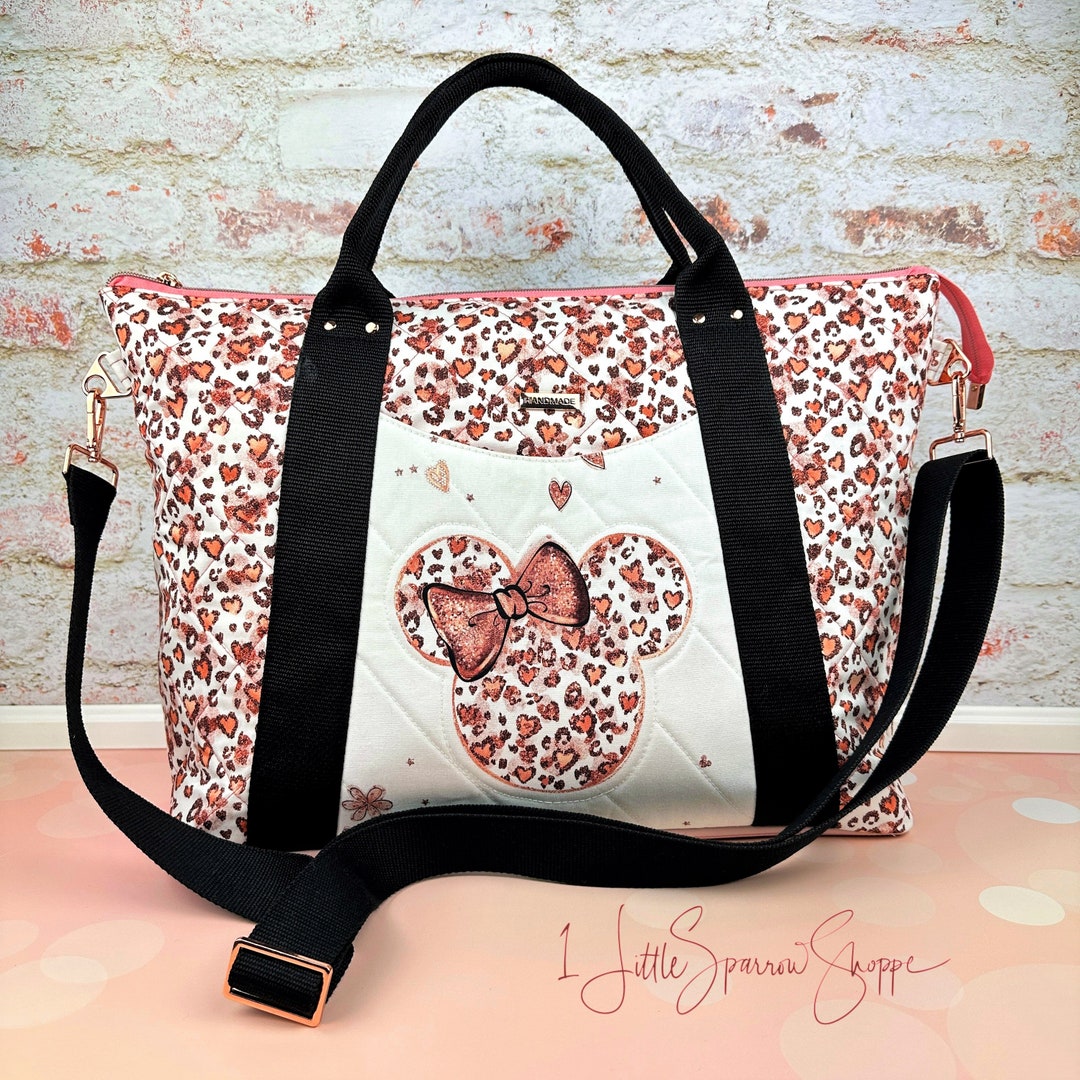 Mouse Head, Oxbow Tote Overnight, Custom, Pink, Peach, Animal, Mouse ...