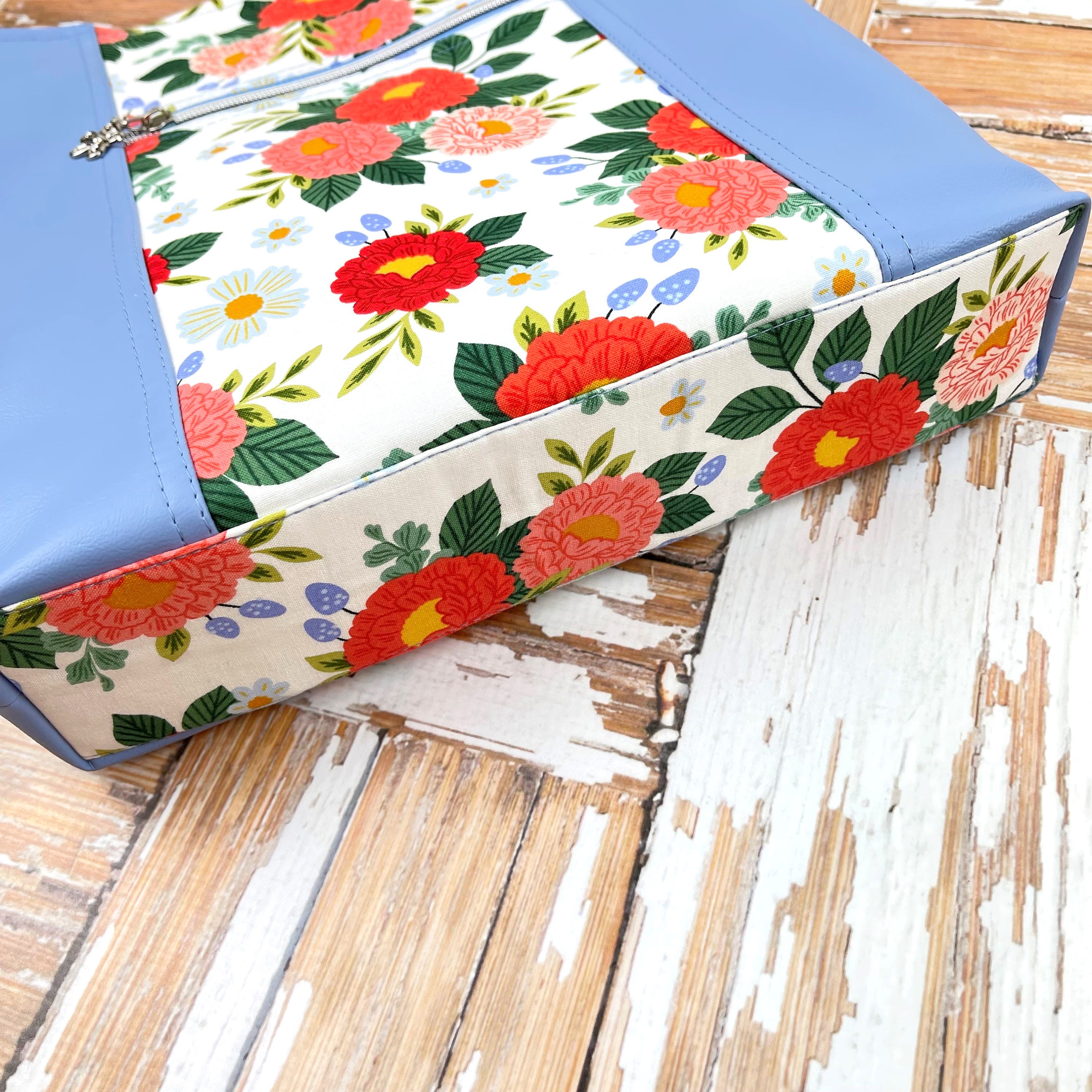 Southern Summer Tote Bag - Periwinkle Blue, Floral, Summer, Tote, Bag ...