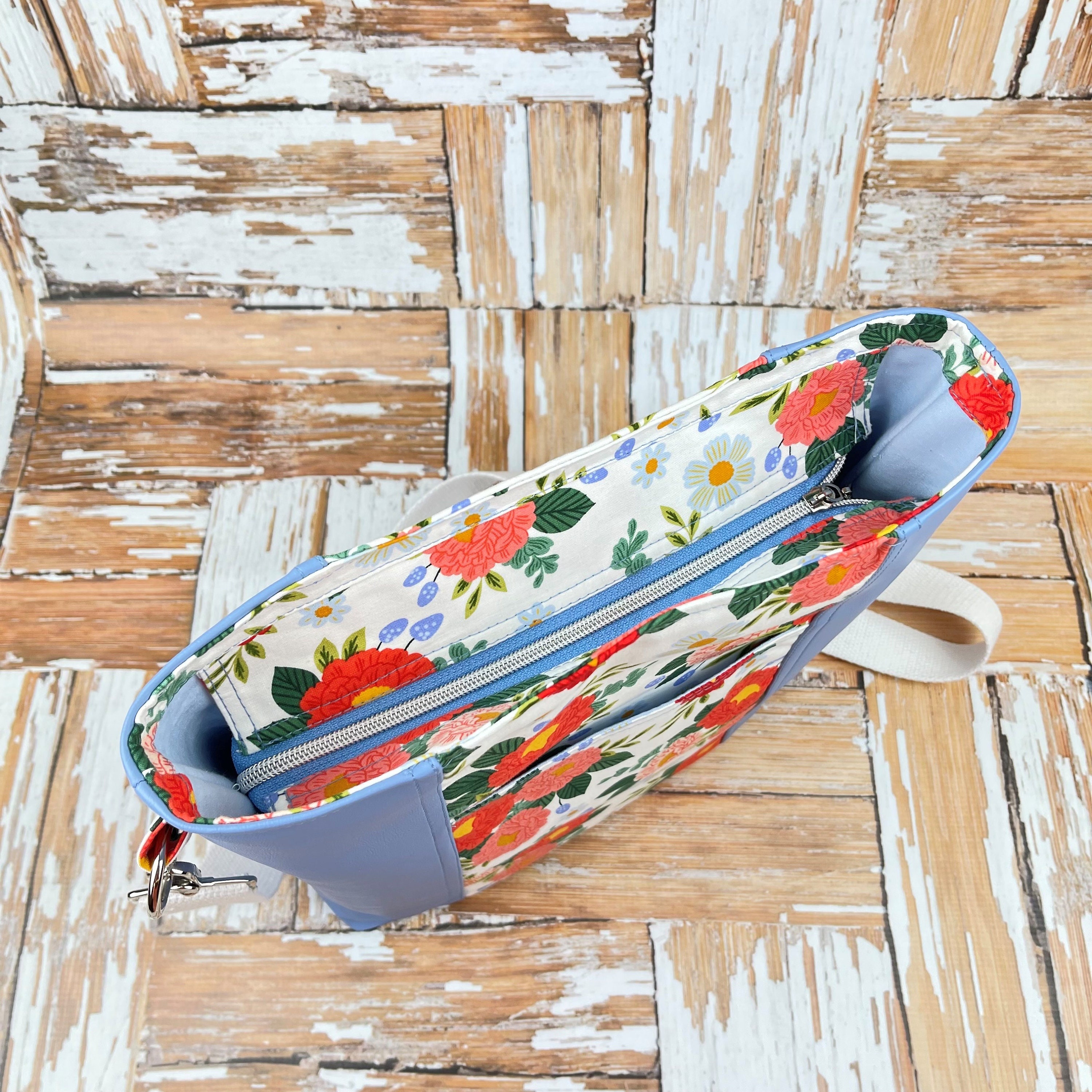 Southern Summer Tote Bag - Periwinkle Blue, Floral, Summer, Tote, Bag ...