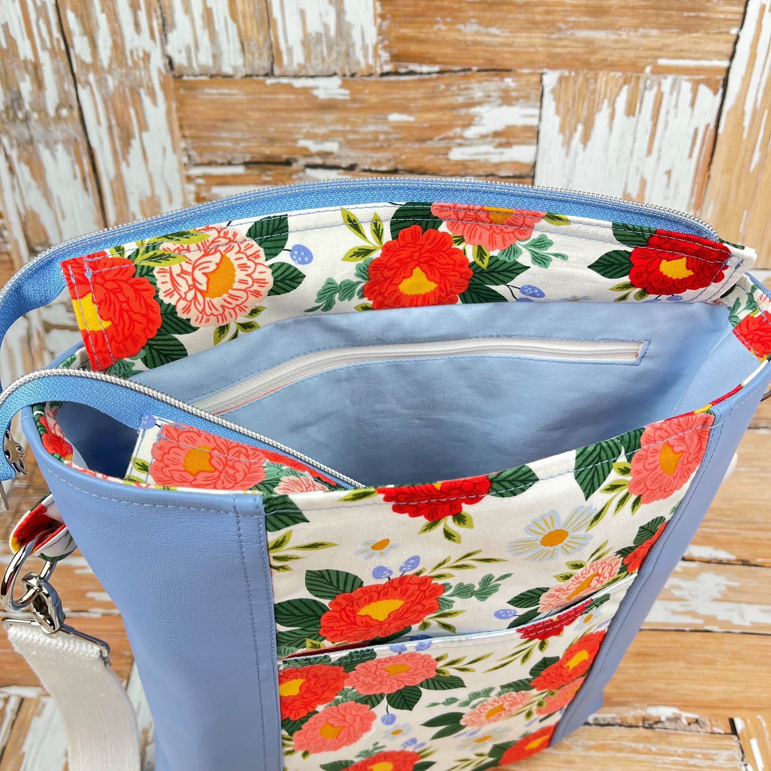 Southern Summer Tote Bag - Periwinkle Blue, Floral, Summer, Tote, Bag ...