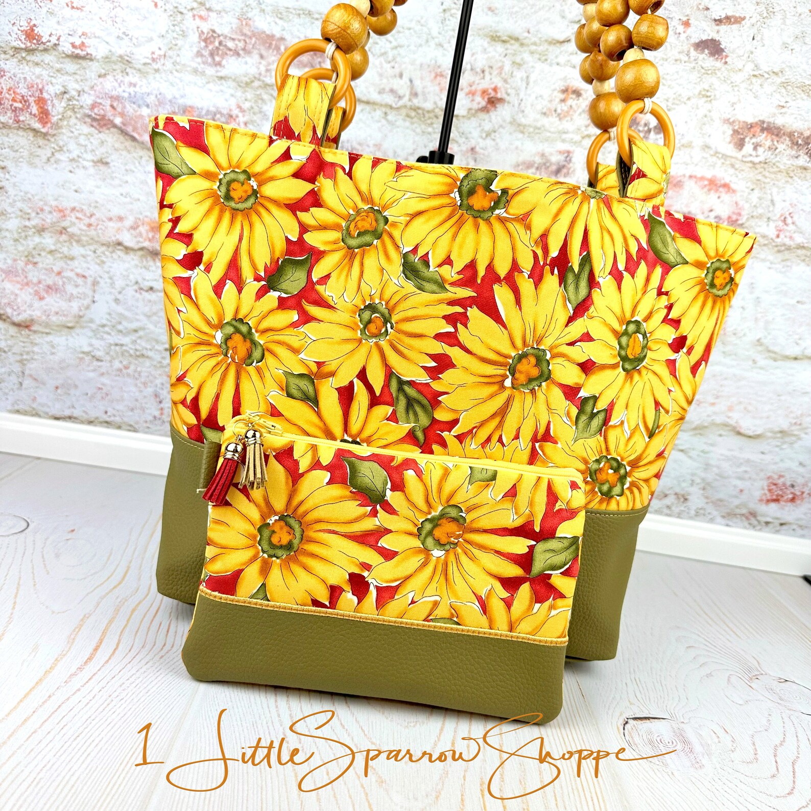 Sunflower Handbag, Shoulder Bag - Tote, Summer, Floral, Yellow ...