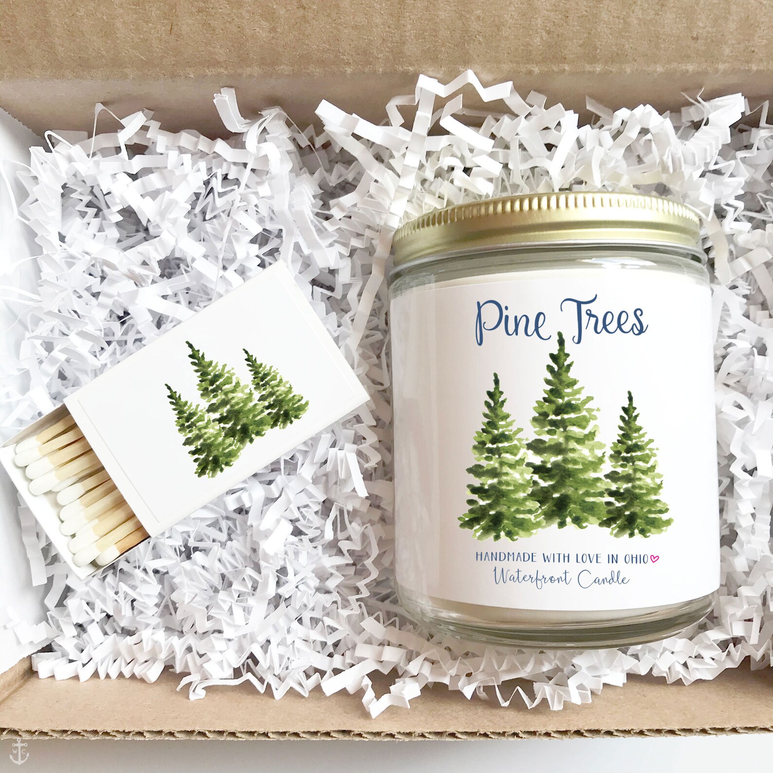 Pine Scented Candle Pine Trees Scented Candle, Winter Home Decor, Soy ...