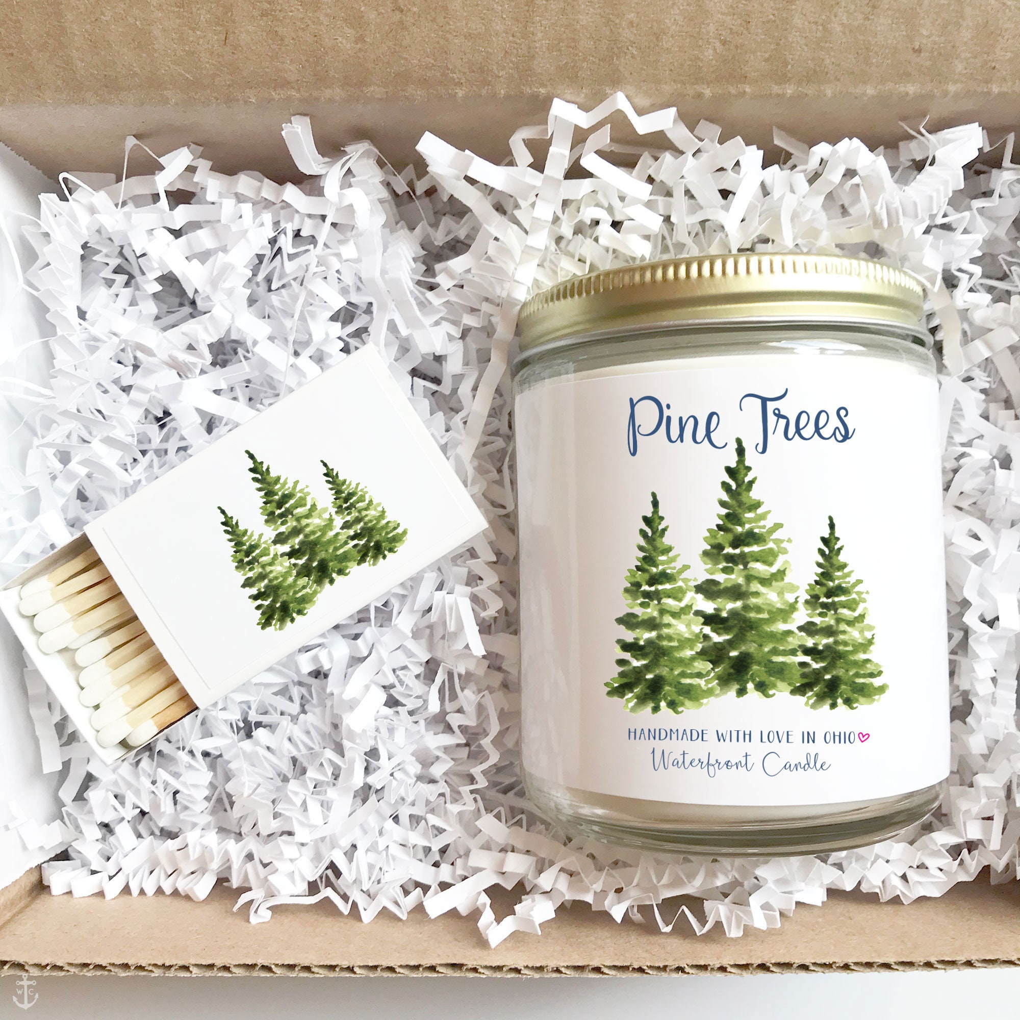 Pine Scented Candle Pine Trees Scented Candle, Winter Home Decor, Soy ...