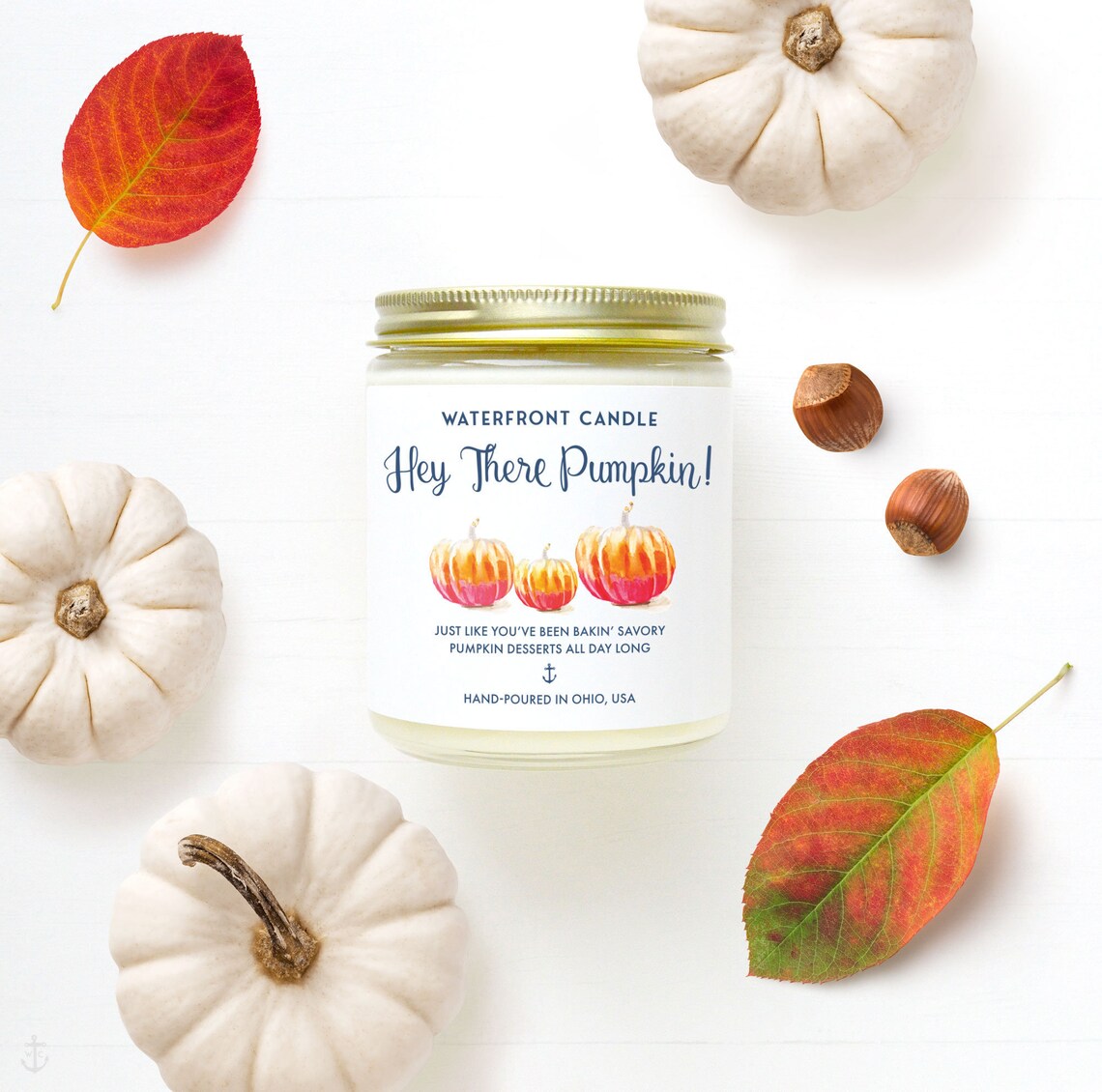 Pumpkin Scented Candle 9 oz Hand-Poured Soy Wax Fall | Etsy