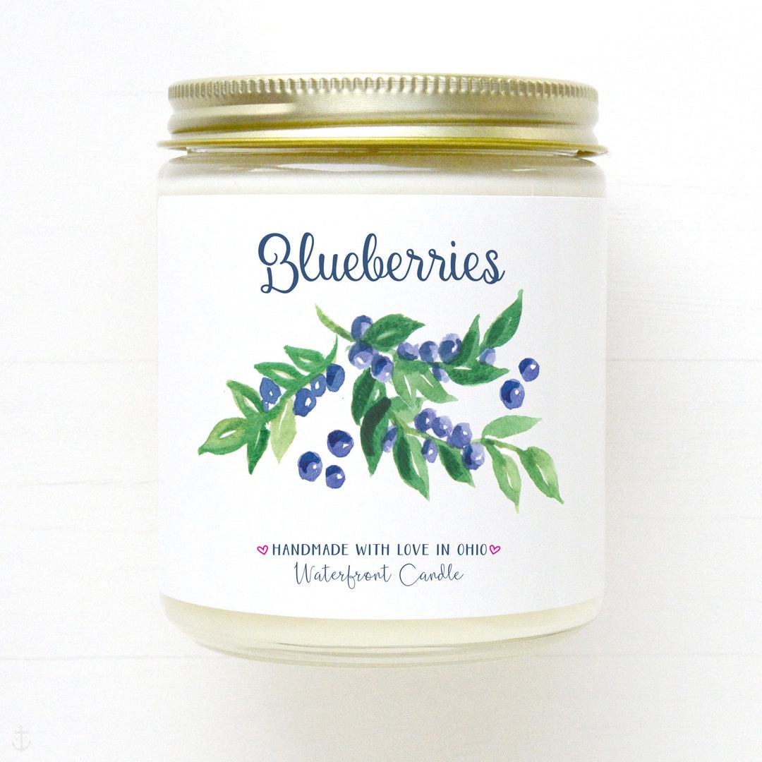 Blueberry Scented Candle Blueberry Candle Scented Soy Candle ...