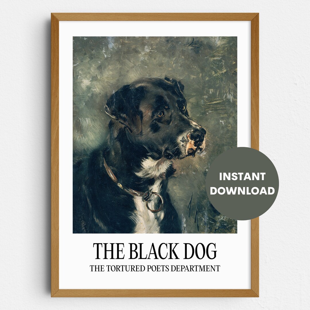 The Black Dog Poster Taylor Swift Inspired Poster Song Digital Music ...