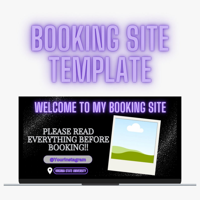 Booking Site Template - Etsy