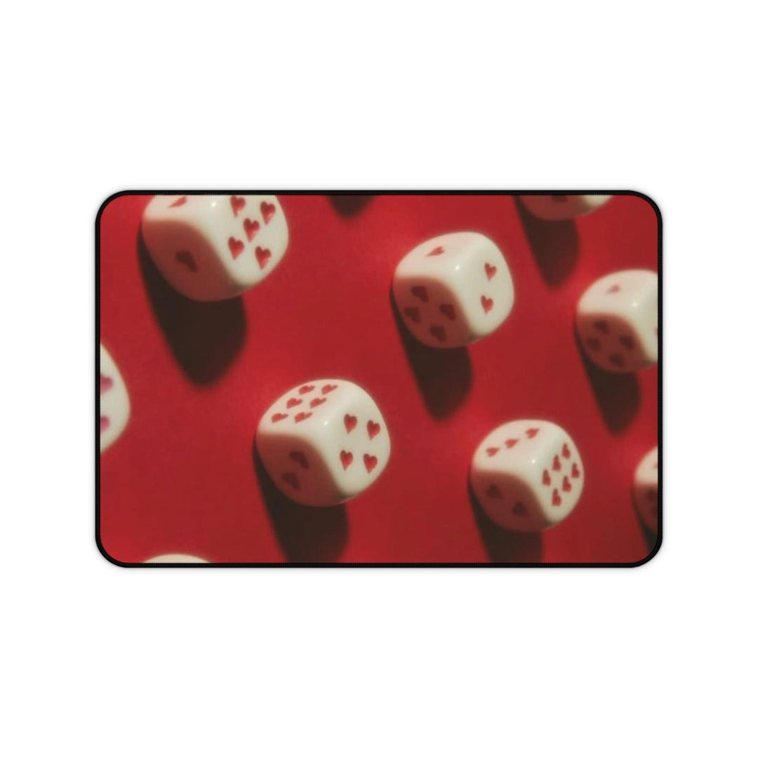 Heart of Dice Desk Mat - Etsy