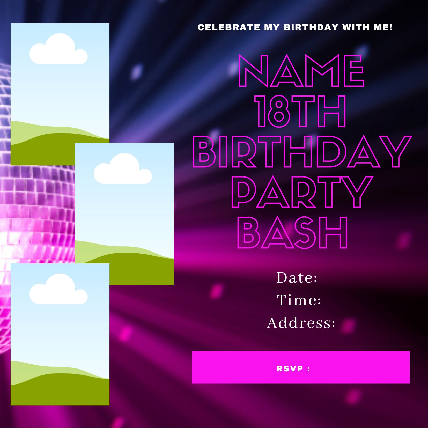 Birthday Invitation Template - Etsy