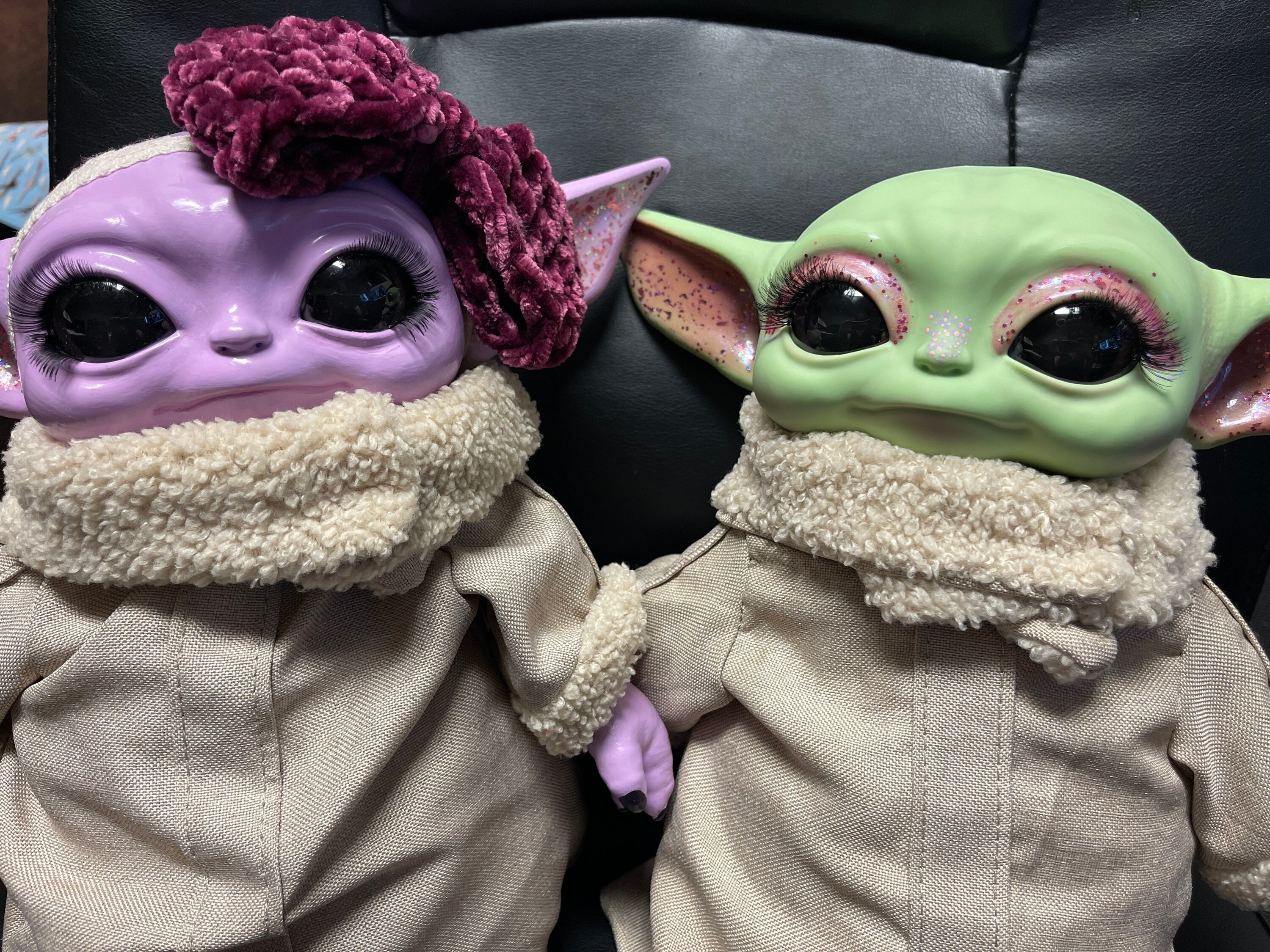 Baby Yoda makeup earslashes and freckles ONLY | Etsy