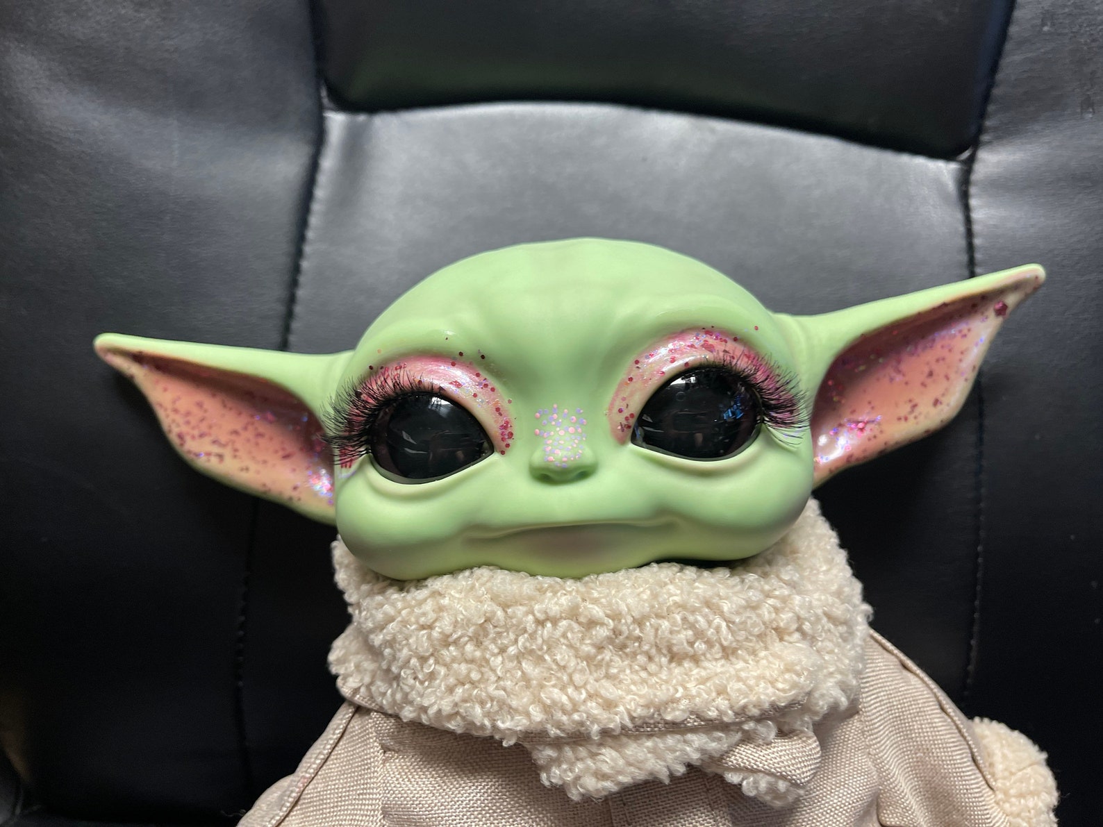 Baby Yoda makeup earslashes and freckles ONLY | Etsy