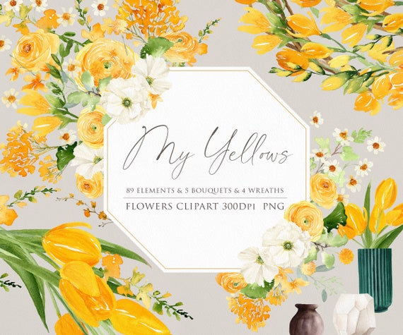 Yellow Wedding Flower Clipart