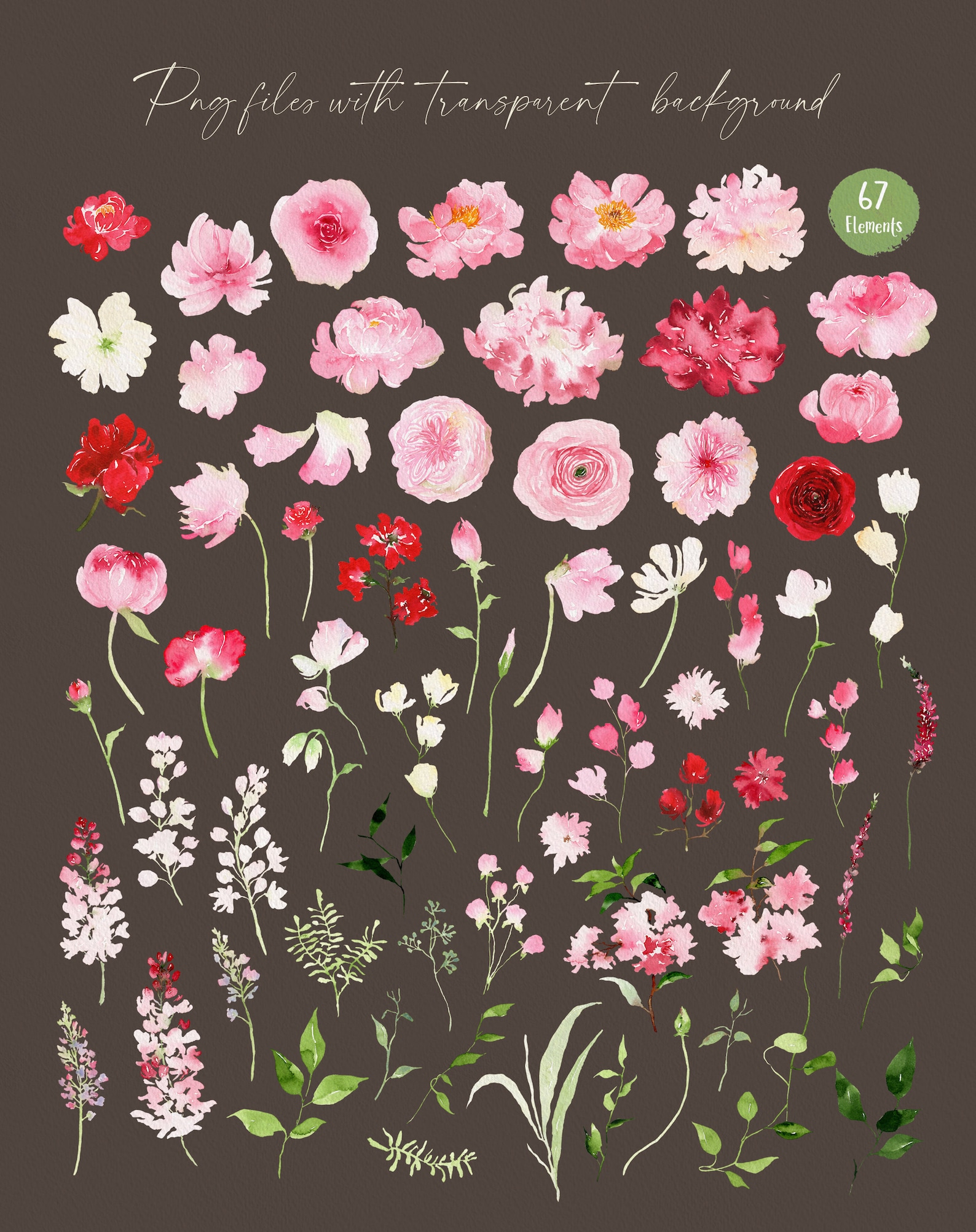 Watercolor Spring Flowers Floral Arrangements Wedding - Etsy