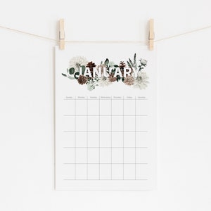Botanical 12 Month, Watercolor Flower, Watercolor Flower Png, Month ...