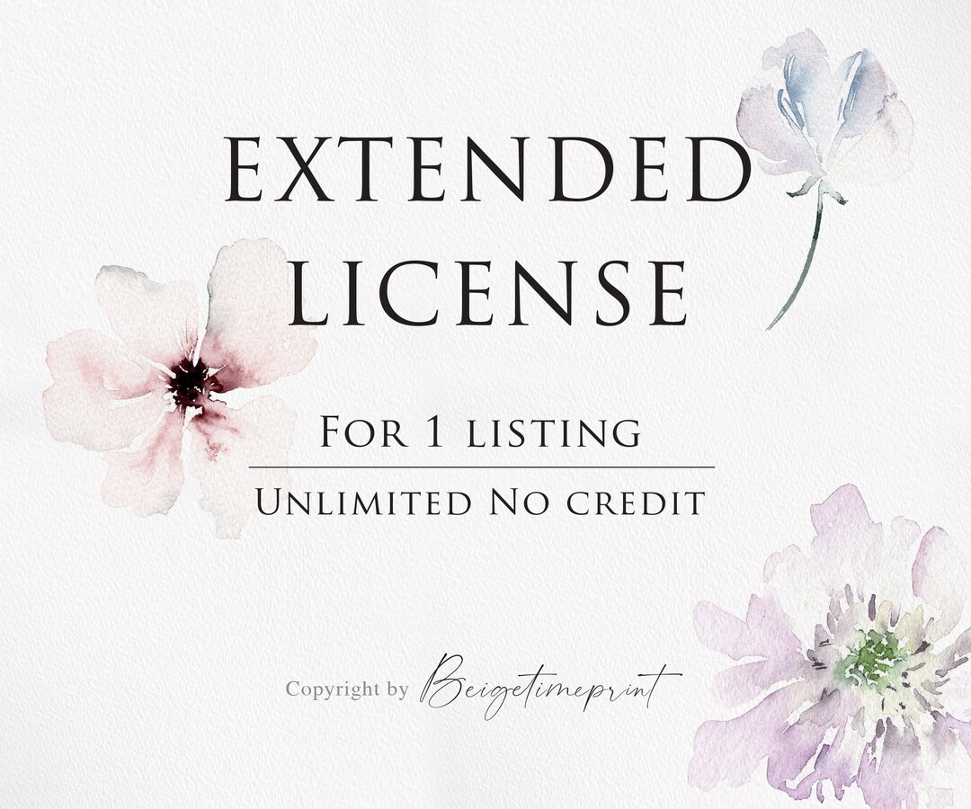 Commercial License 1 Listing Unlimited With NO CREDIT - Etsy