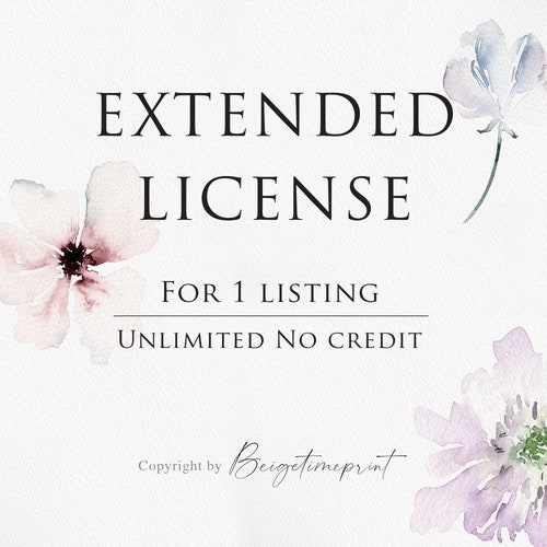 Commercial License 1 Listing Unlimited With NO CREDIT - Etsy