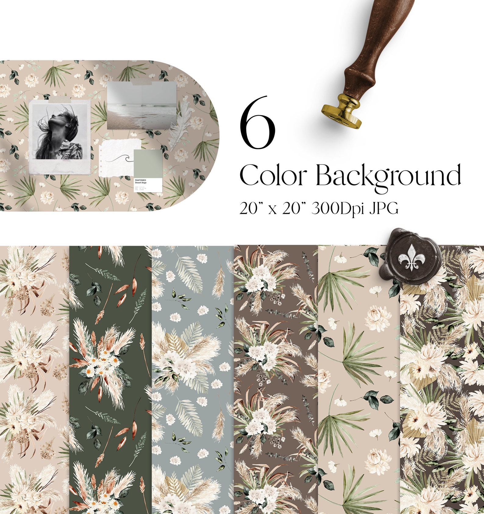 Watercolor Flower Pattern Flower Digital Paper Seemless - Etsy