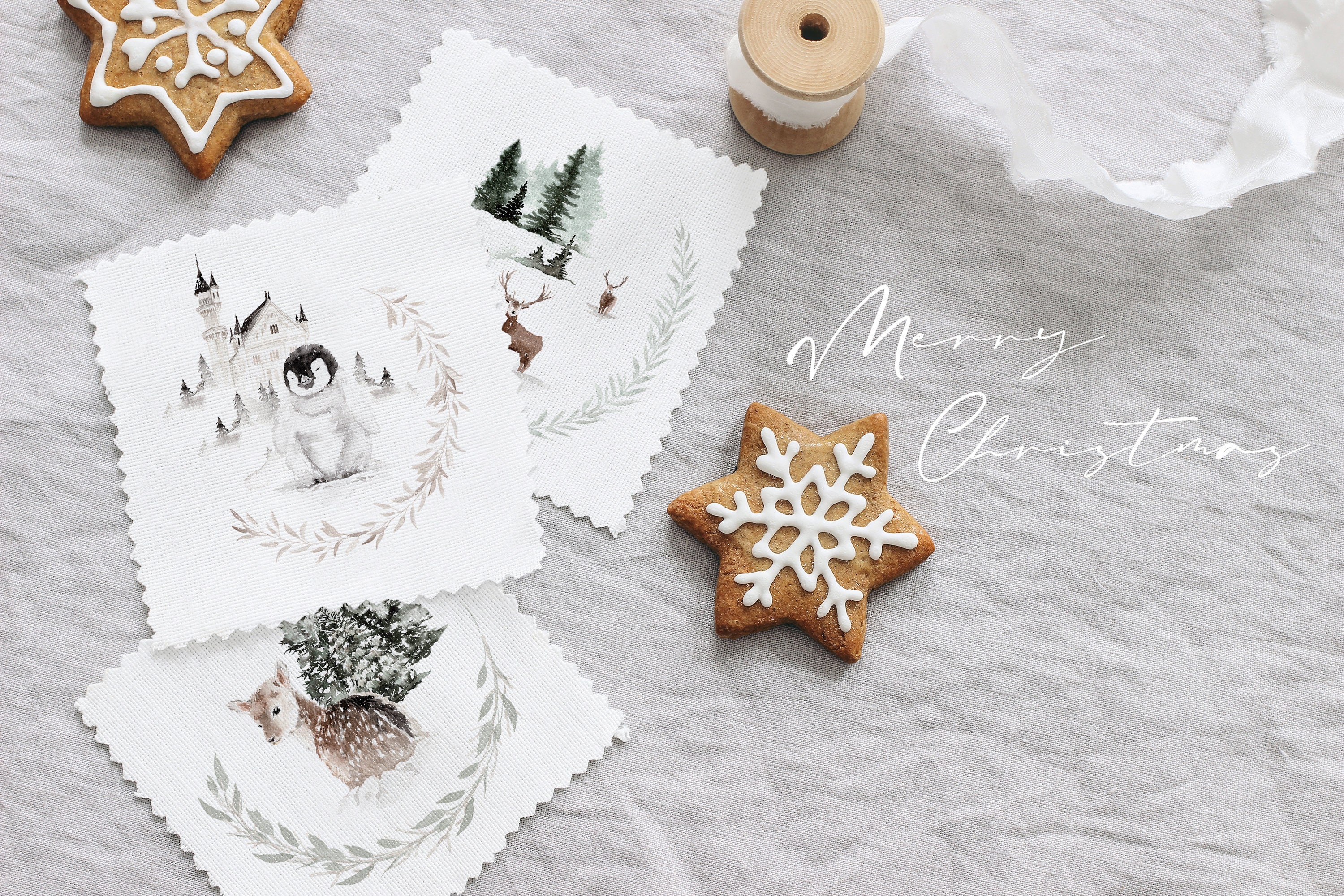 Watercolor Winter Clipart, Christmas Clipart, Christmas Watercolor Clipart, Winter Clipart ...