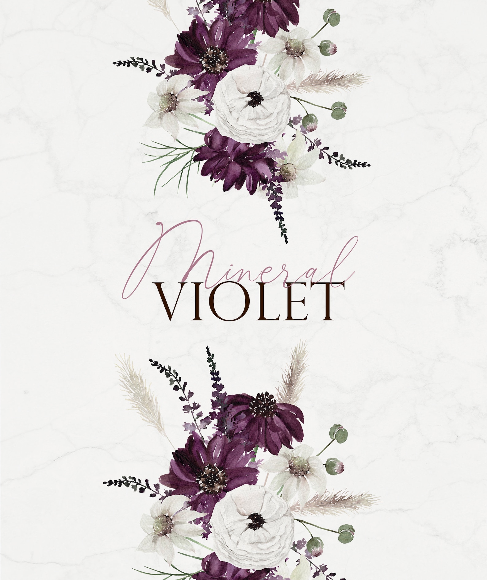 Watercolor Flower Watercolor Clipart Purple Flower Violet - Etsy